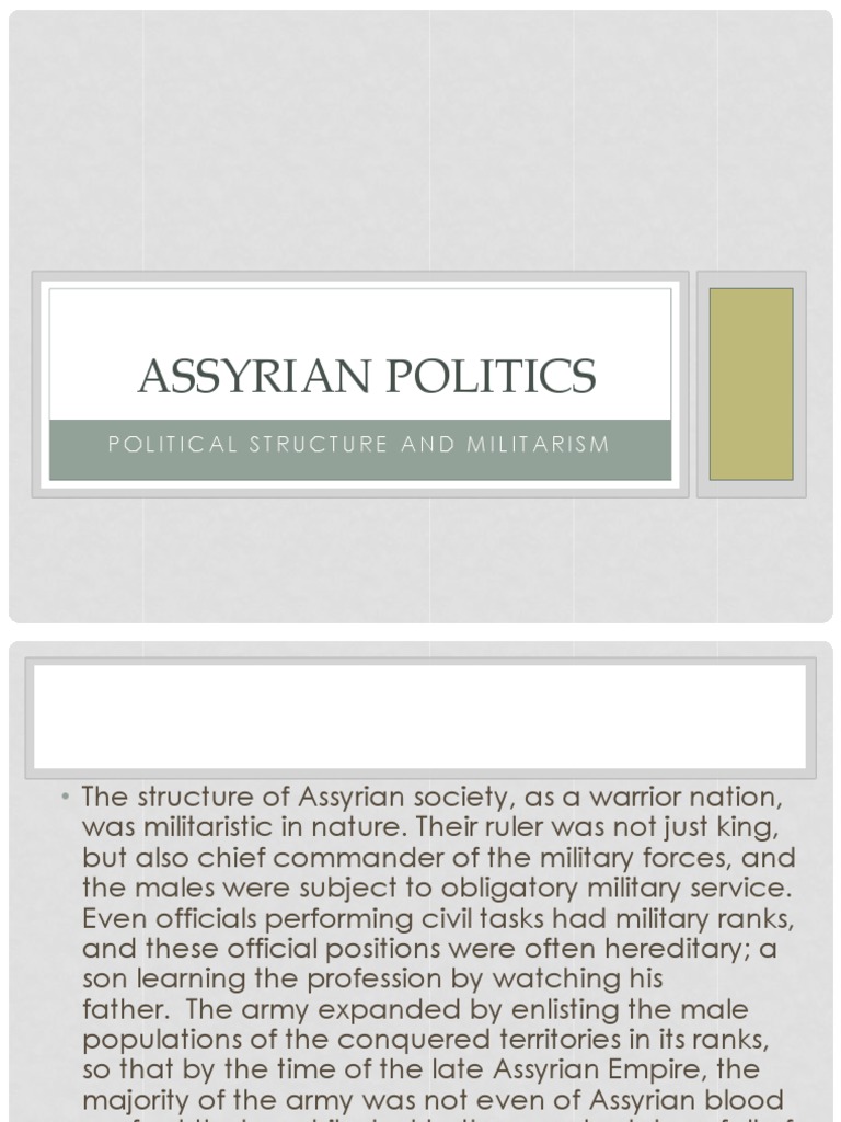 Assyrian Politics: Political Structure and Militarism | Download Free ...