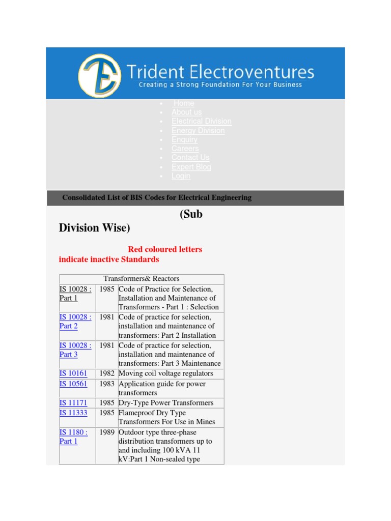 Is Codes | PDF | Transformer | High Voltage