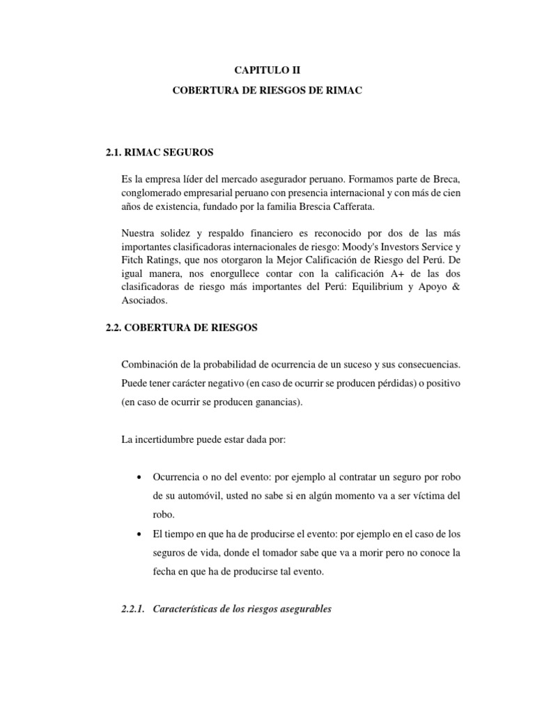 Rimac | Póliza de seguros | Seguro