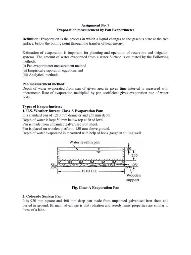 Evaporation Measurement Using Pan Methods | PDF | Evaporation | Climate