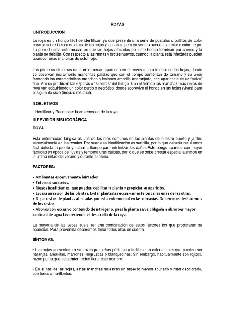Royas | PDF | Hongo | Plantas