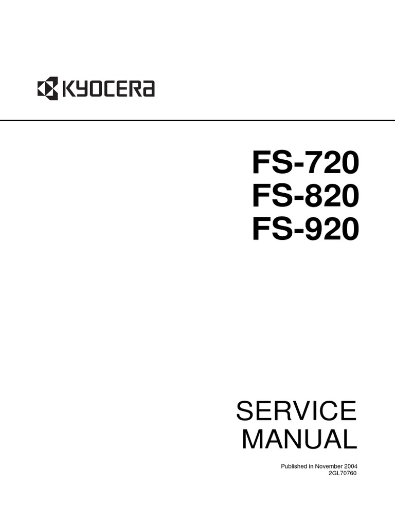Manual de Servicio FS-720-820-920 Rev 2 | PDF | Electrical Connector ...