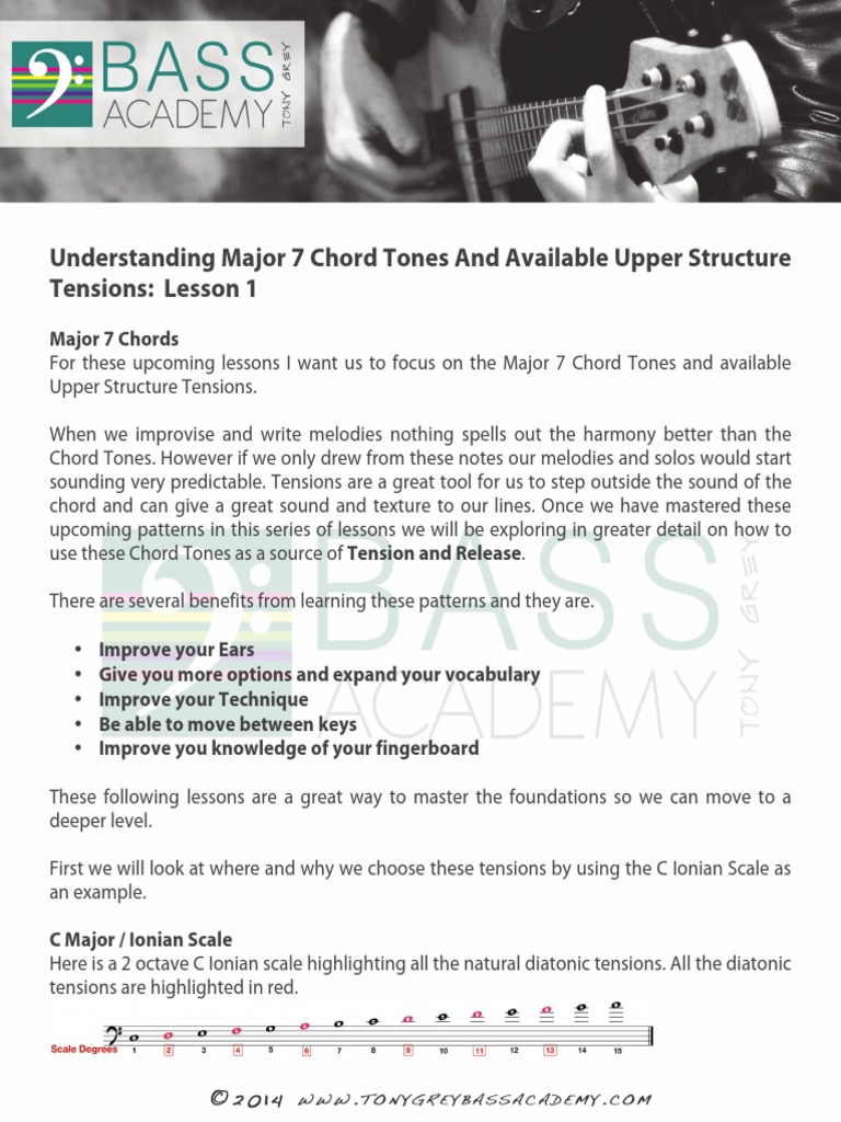 10 2 1+Major+7+Chord+Tones+and+Tensions+Lesson+1 PDF | PDF | Chord ...