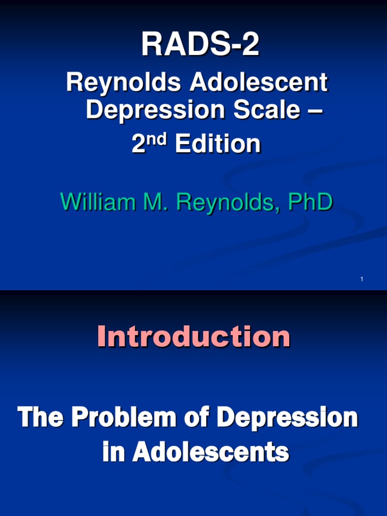 Reynolds Adolescent Depression Scale Overview | PDF | Major Depressive ...