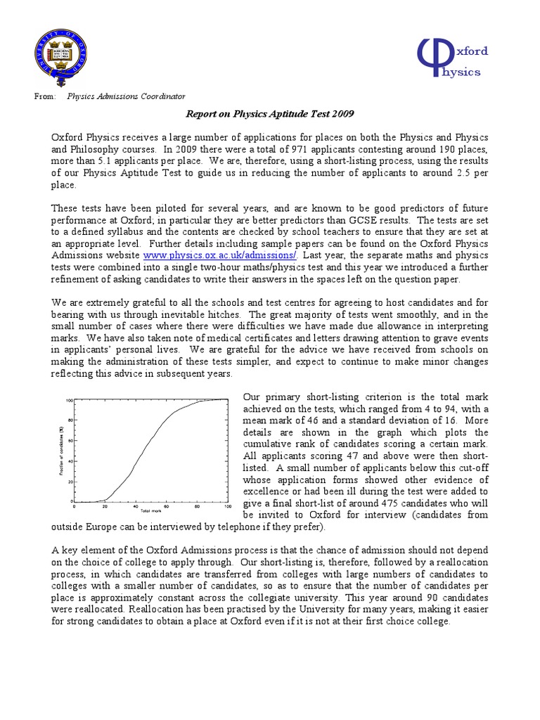 PAT 2009 Report PDF | PDF | University And College Admission | Test ...