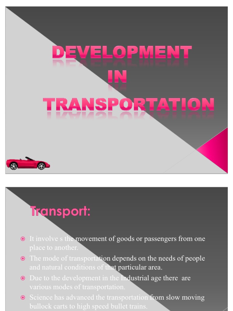 Development in Transportation | PDF | Rail Transport | Transport