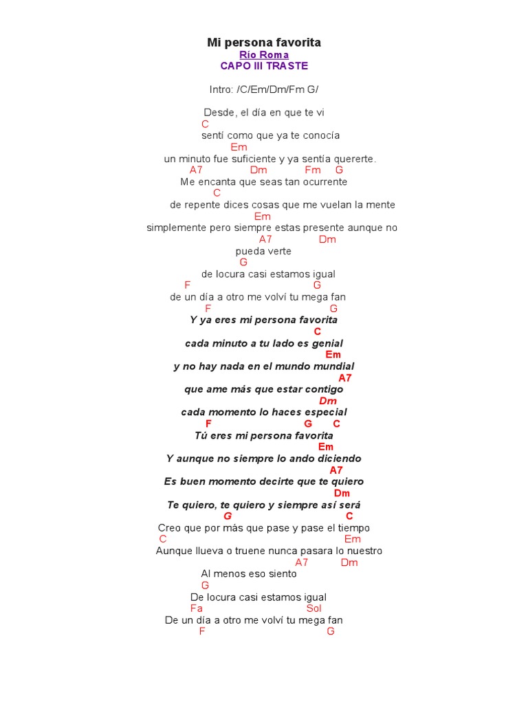 Mi Persona Favorita | PDF | Ocio