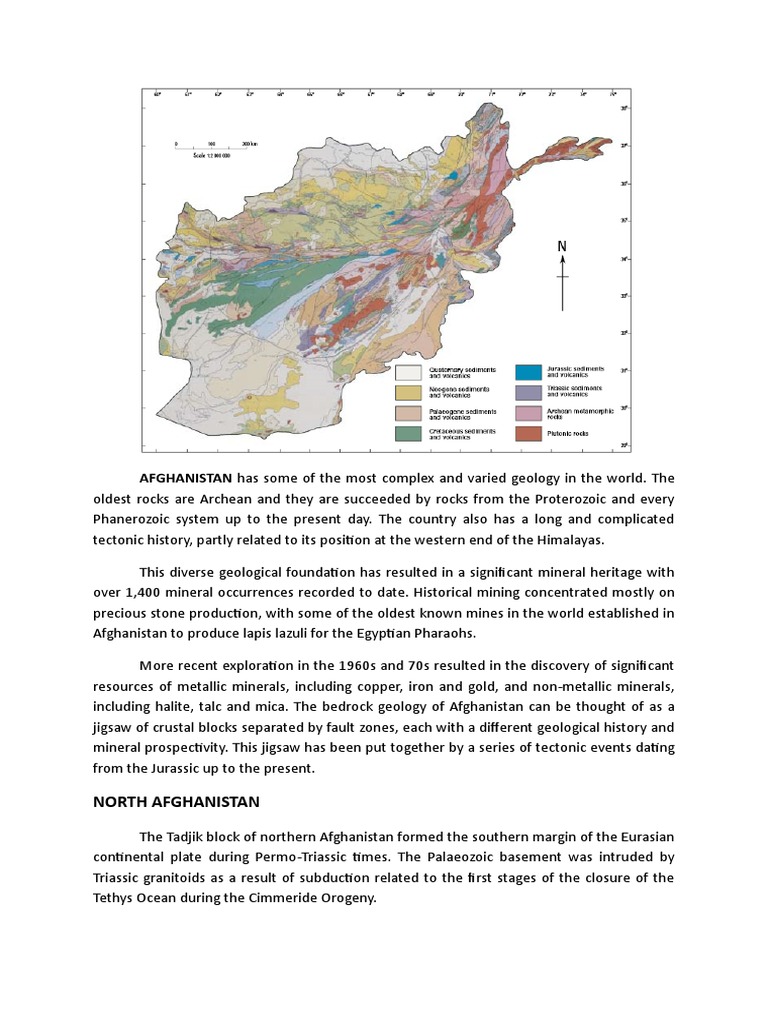 Afghanistan Geological Overview | PDF | Sedimentary Basin | Structural ...