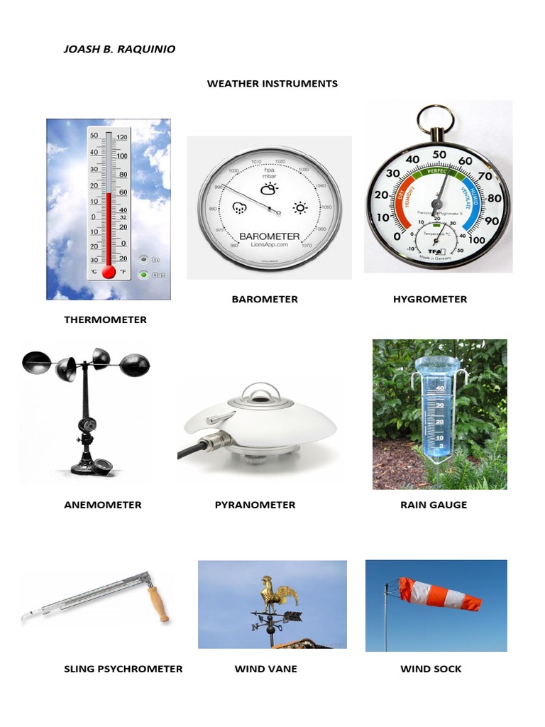 Joash B. Raquinio: Weather Instruments | PDF