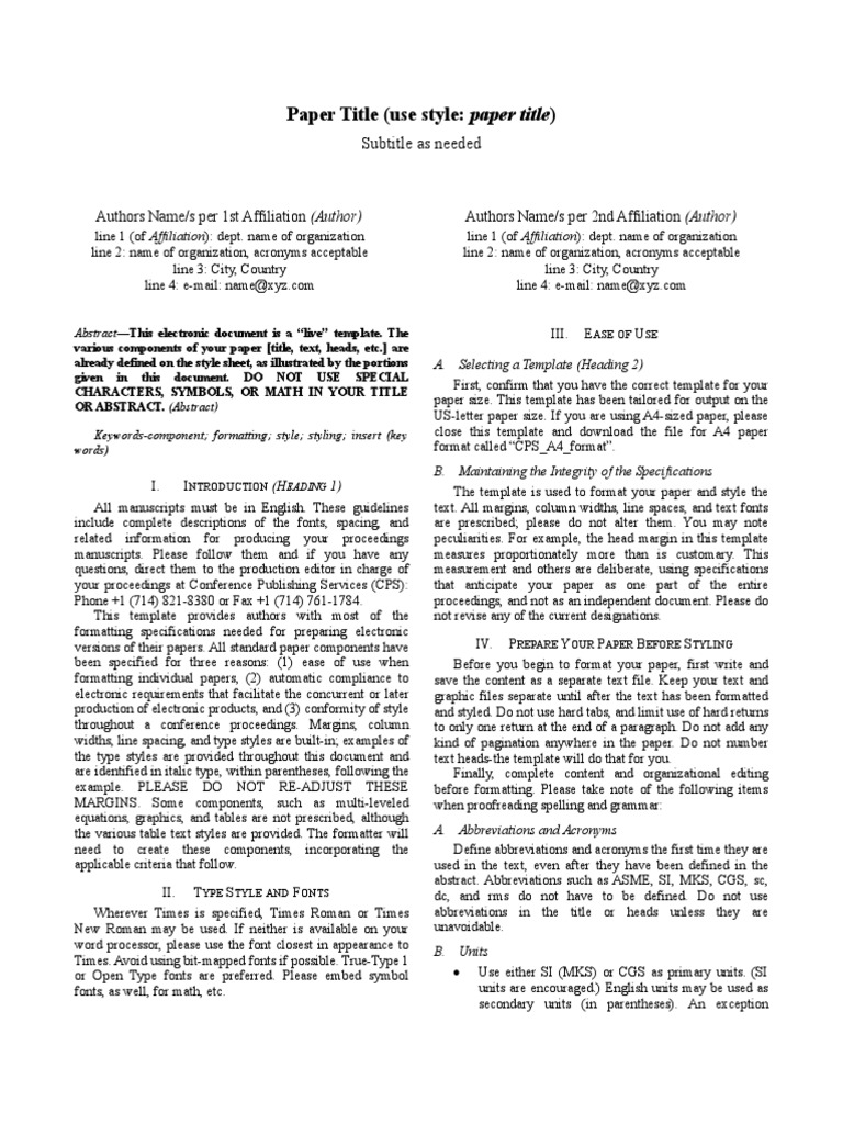 IEEE Formatting | PDF | Citation | International System Of Units
