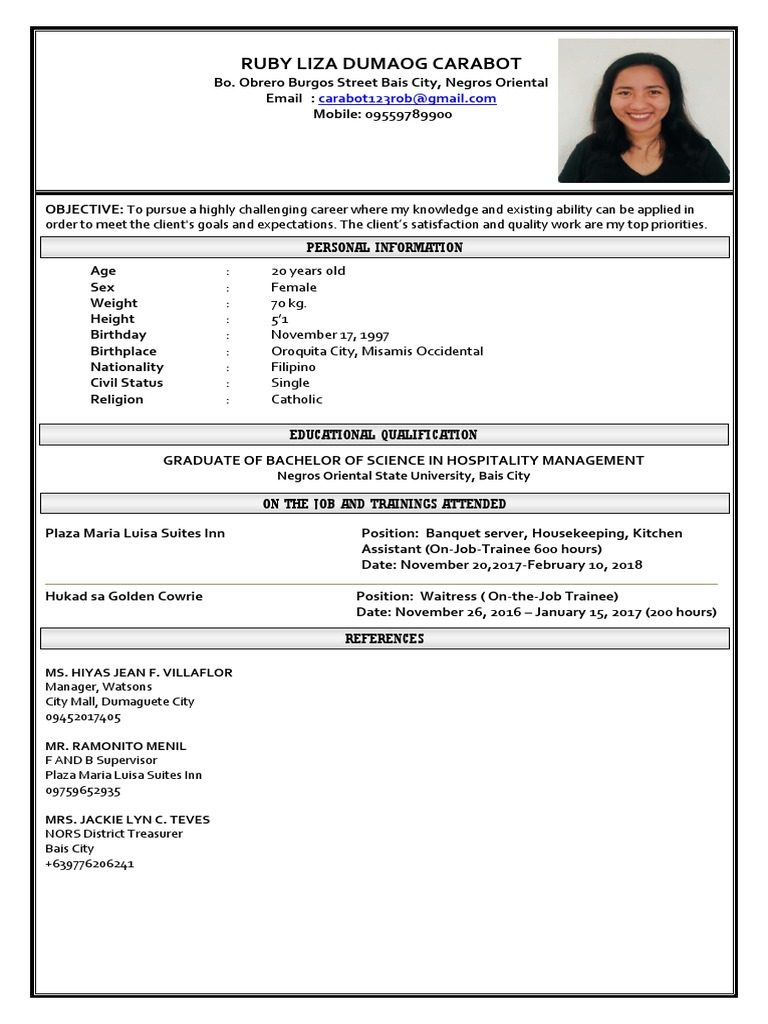 Ruby Resume & Cover Letter | PDF | Behavior Modification | Psychological Concepts