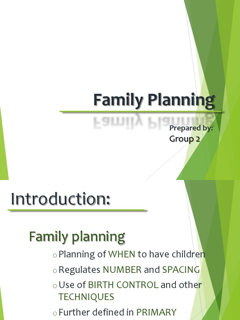 Family Planning Report | PDF | Reproduction | Birth Control