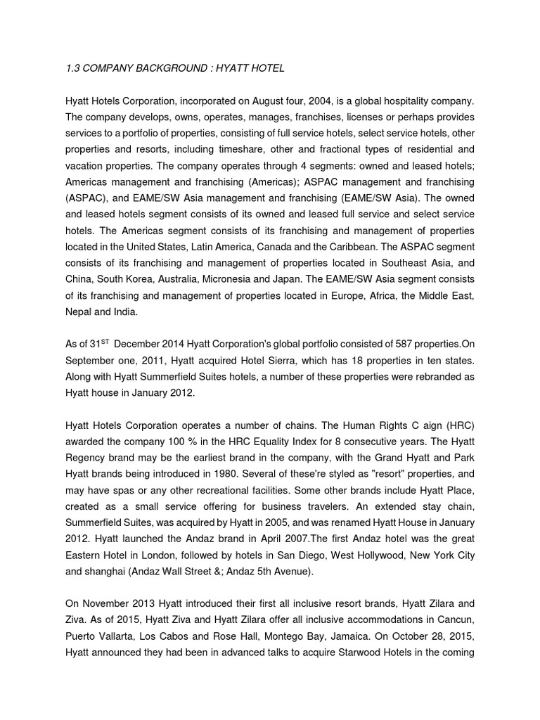 Hyatt Hotels Cybersecurity Overview | PDF | Information Age | Computing