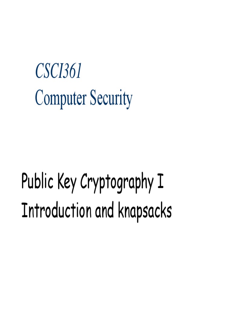 Lecture 5 Public Key Cryptography PDF | PDF | Cryptography | Key ... Lecture 5 Public Key Cryptography PDF | PDF | Cryptography | Key ...
