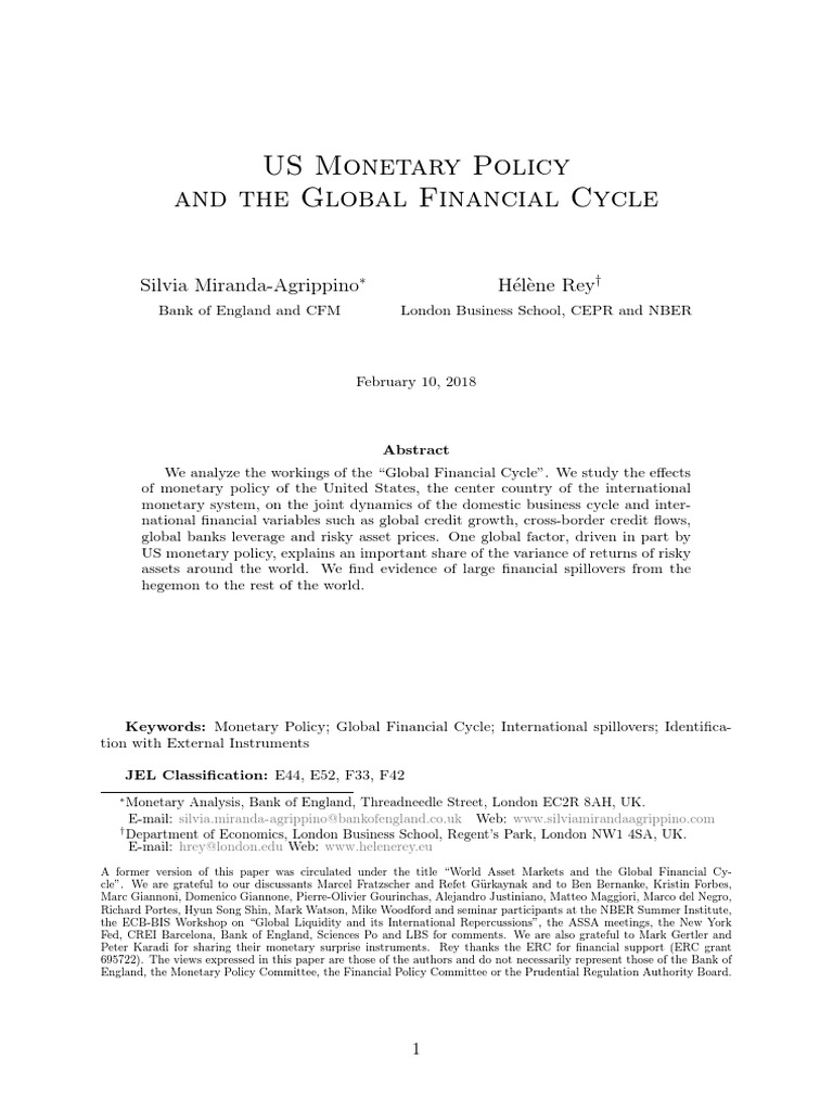 US Monetary Policy | PDF | Vix | Monetary Policy