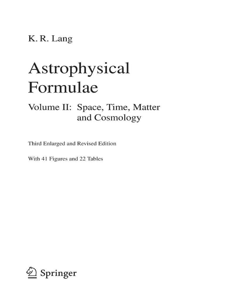 Astrophysics Formula | PDF