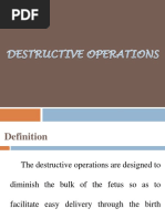 Destructive Operation | PDF | Childbirth | Maternal Health