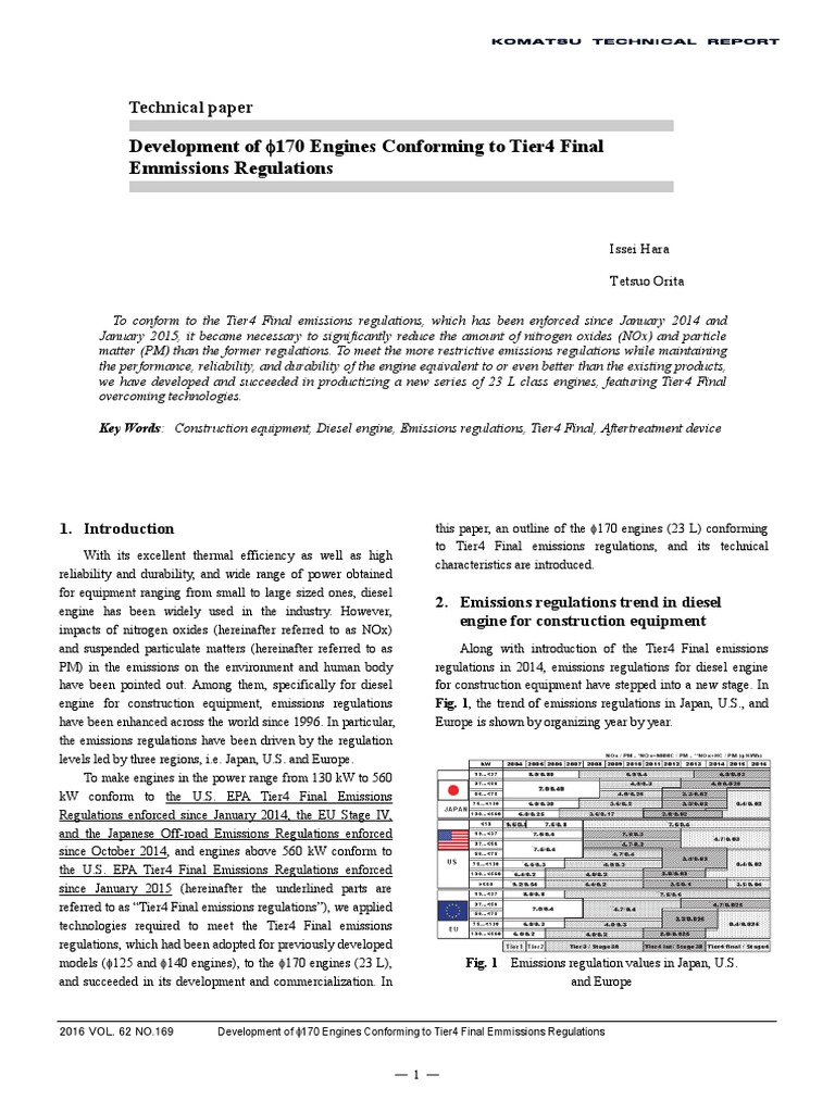 Tier4 Final Diesel Engine Development | PDF | Turbocharger | Emission ...