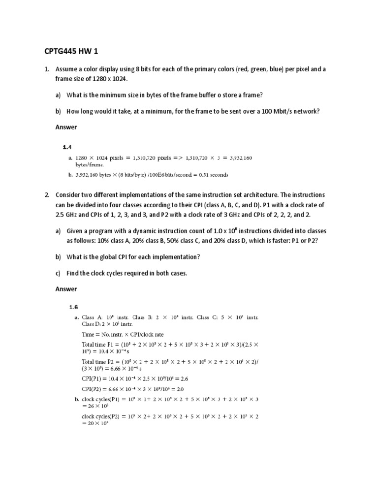 Hw1 Solutions Pdf
