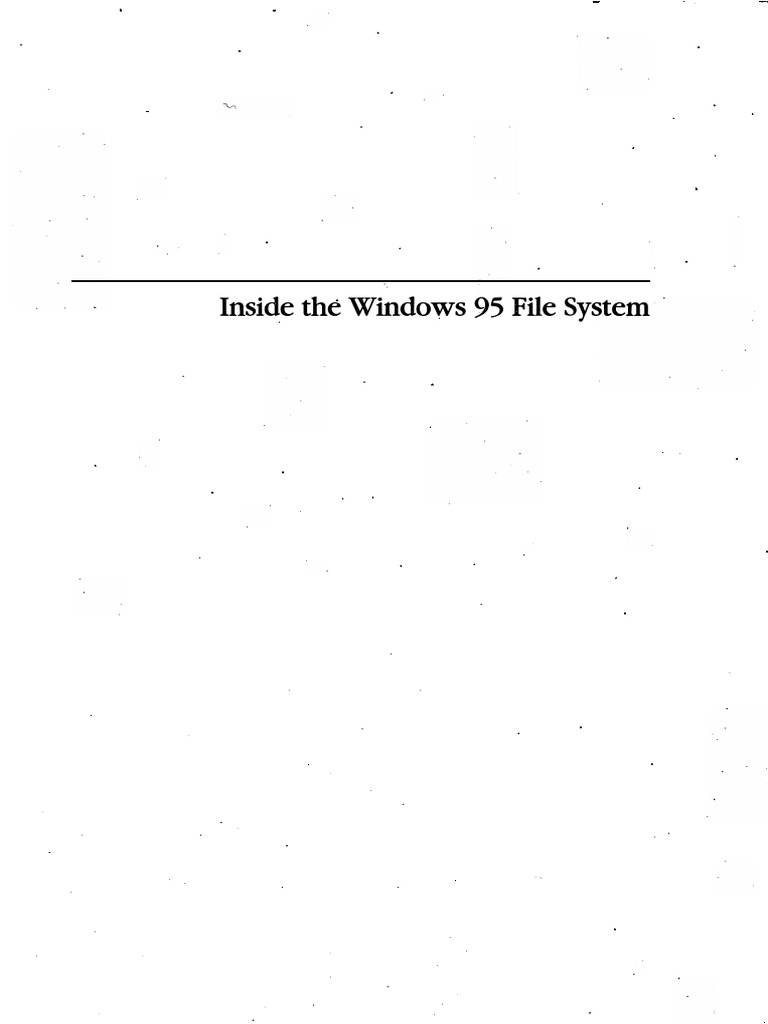 Inside The Windows95 File System | PDF | File System | Dos