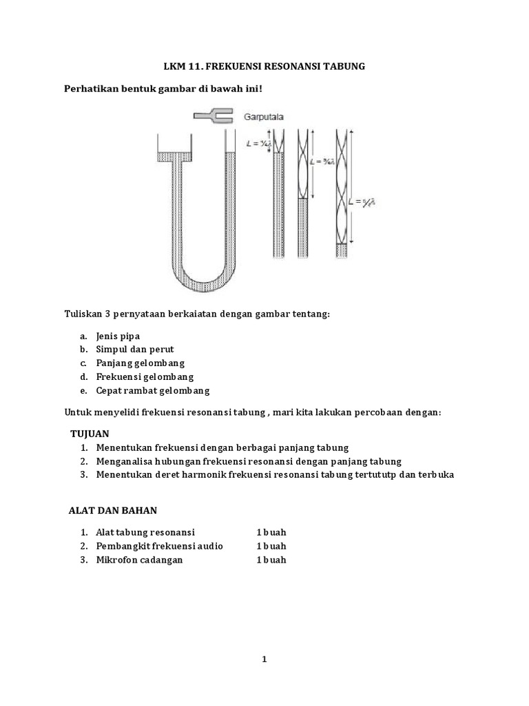 LKM 11 Tabung Resonansi-1 | PDF | Seni