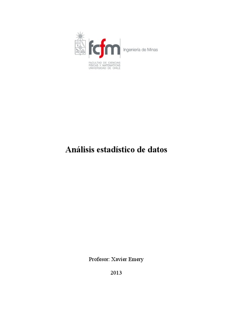 An Lisis Estad Stico de Datos PDF | PDF | Muestreo (Estadísticas) | Distribución normal