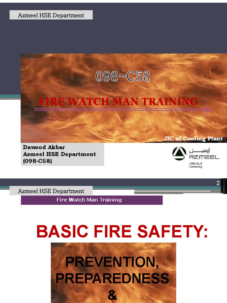 Fire Watch Training PDF | PDF | Fires | Hazards