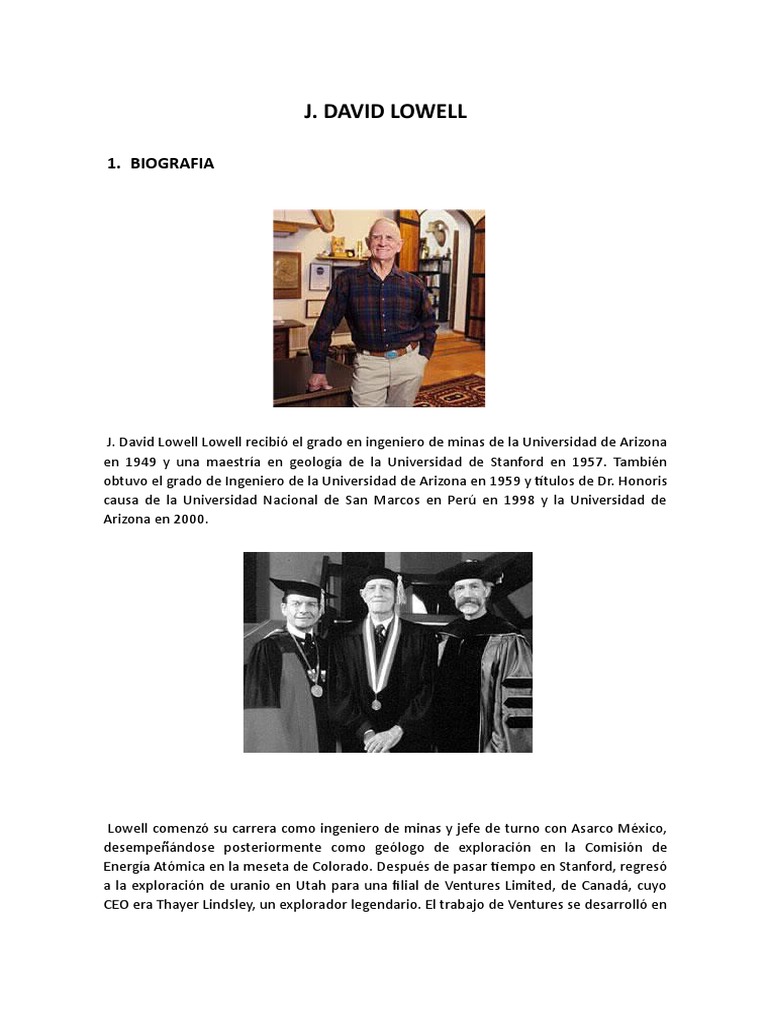 David Lowell | PDF | Minería | Cobre