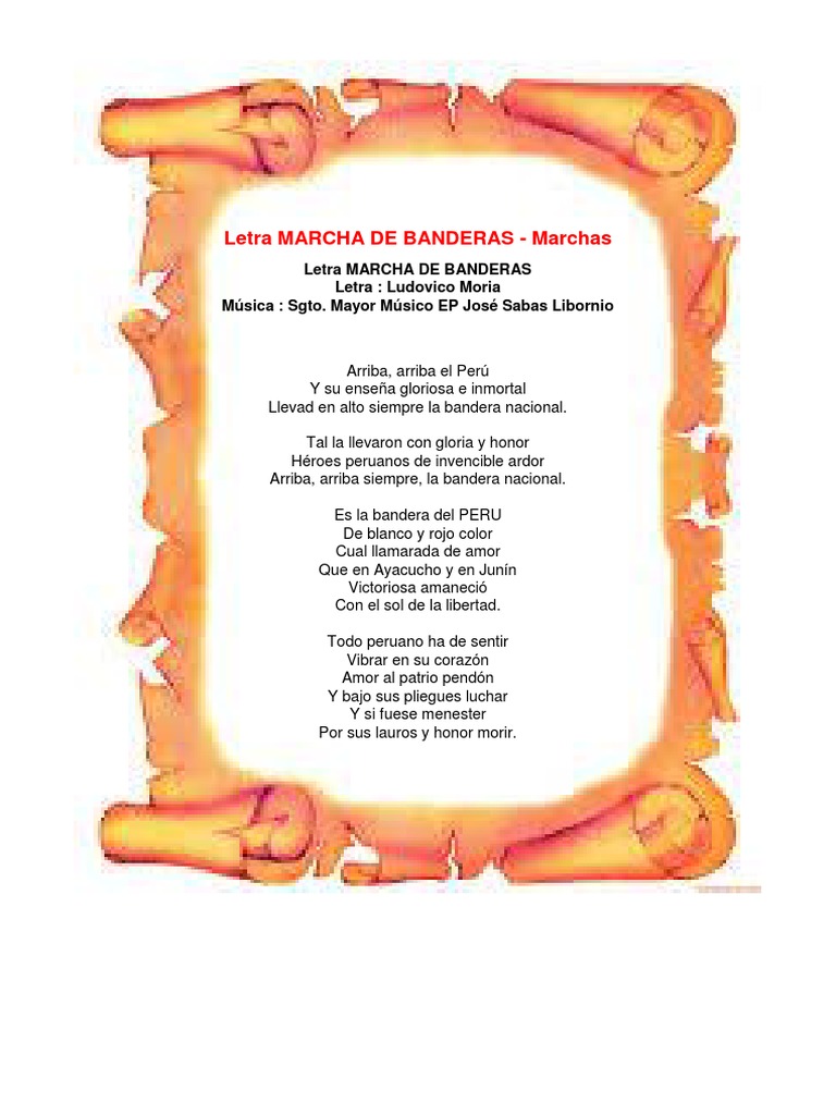 Marcha de Banderas | Símbolos nacionales | Perú