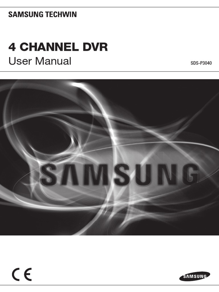 Samsung SDR-3100 DVR User Manual | PDF | Digital Video Recorder | Digital Subscriber Line