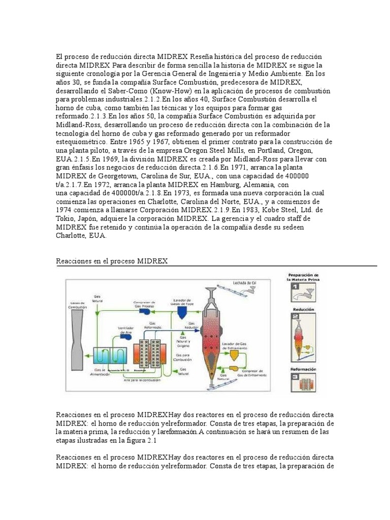 Midrex | PDF | Redox | Hierro