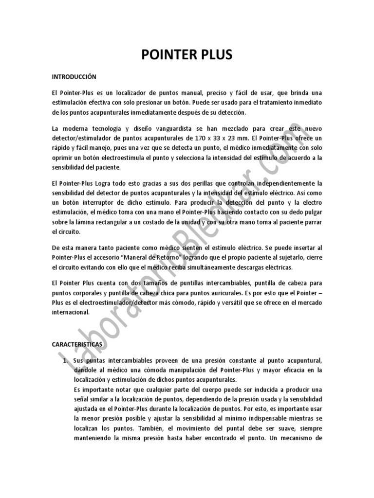 Localizador y Electroestimulador Pointer Plus | PDF | Tierra | Naturaleza