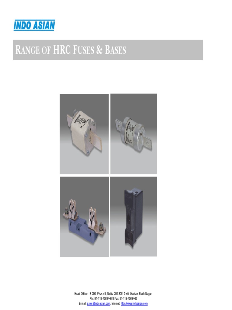 HRC Fuses | PDF | Fuse (Electrical) | Switch