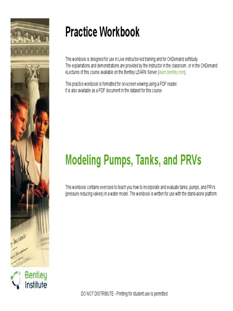 Practice Workbook: Modeling Pumps, Tanks, and Prvs | PDF | Pump | Icon ...