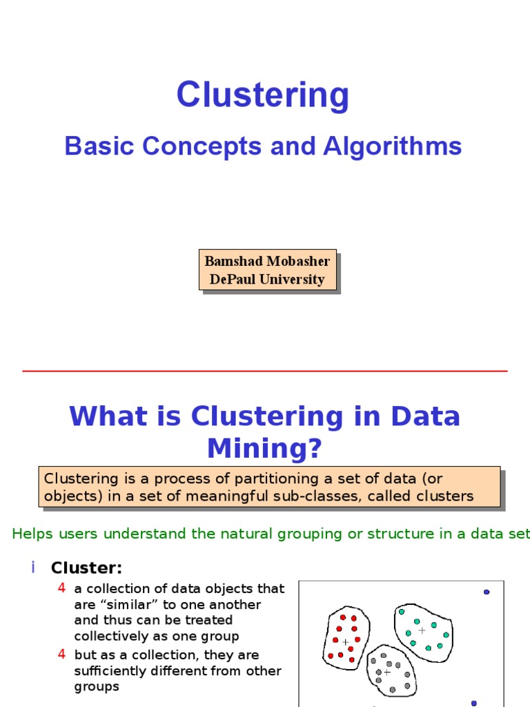 Clustering | PDF | Cluster Analysis | Applied Mathematics