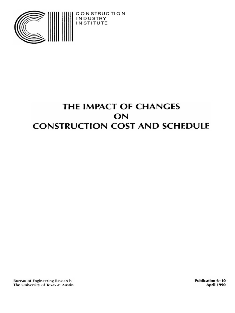 The Impact of Changes in Construction and Schedules | PDF | General ...