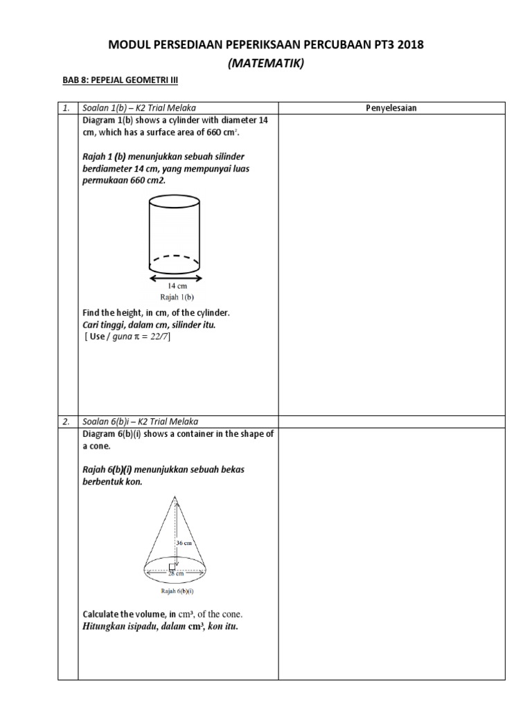 Modul Persediaan Peperiksaan Percubaan Pt3 2018 | PDF