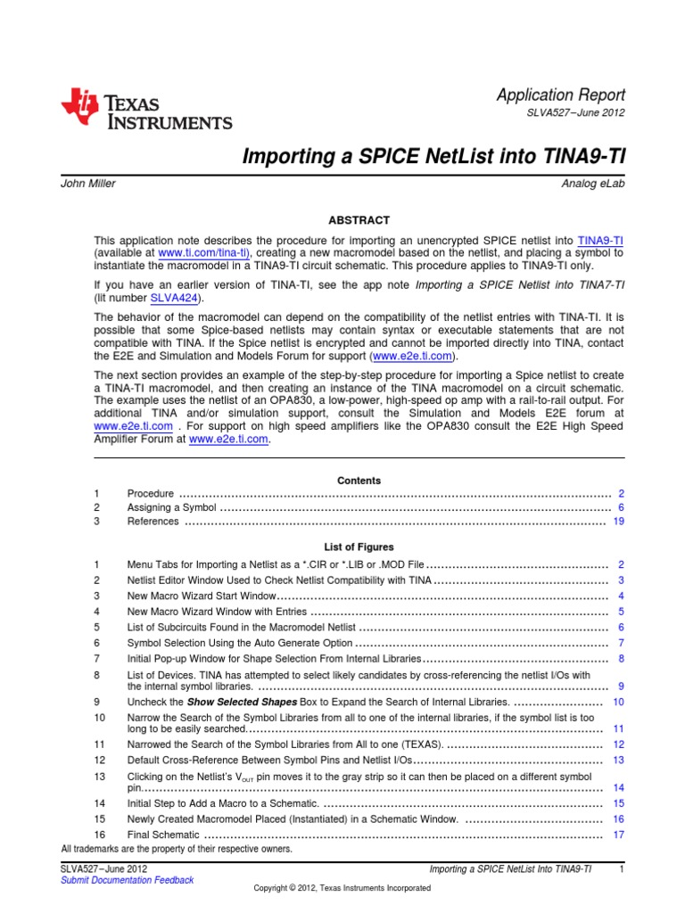 Tina Manual PDF | Download Free PDF | Spice | License