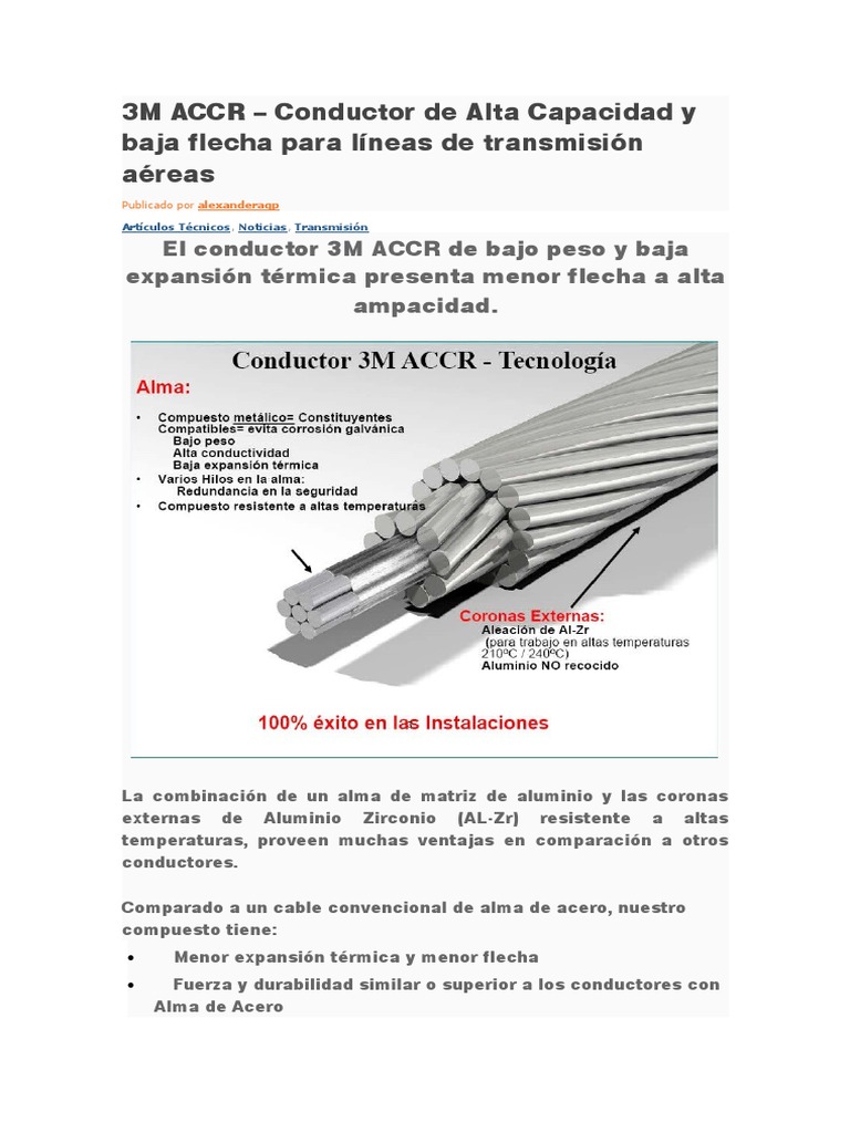 3M Accr | PDF | Conductor electrico | Aluminio
