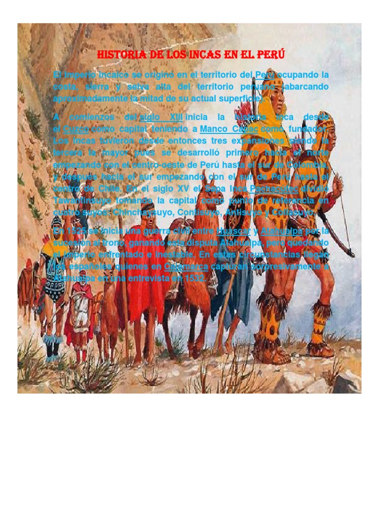 Historia de Los Incas en El Perú by Betty | PDF | Imperio Inca ...