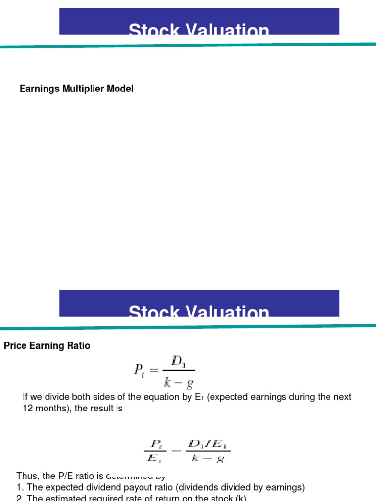 Lecture 6 | PDF | Stock Valuation | Valuation (Finance)