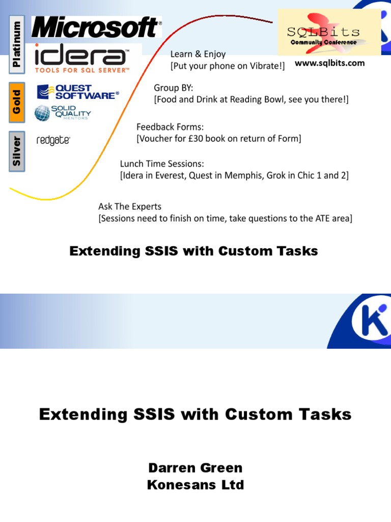 Extending Ssis With Custom Tasks Darren Green Pdf Software Computer Engineering 