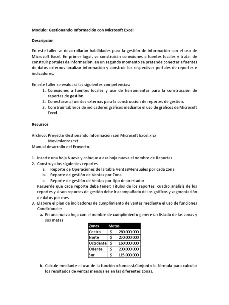 Manual de Proyecto, C0012 | PDF | Microsoft Excel | Microsoft