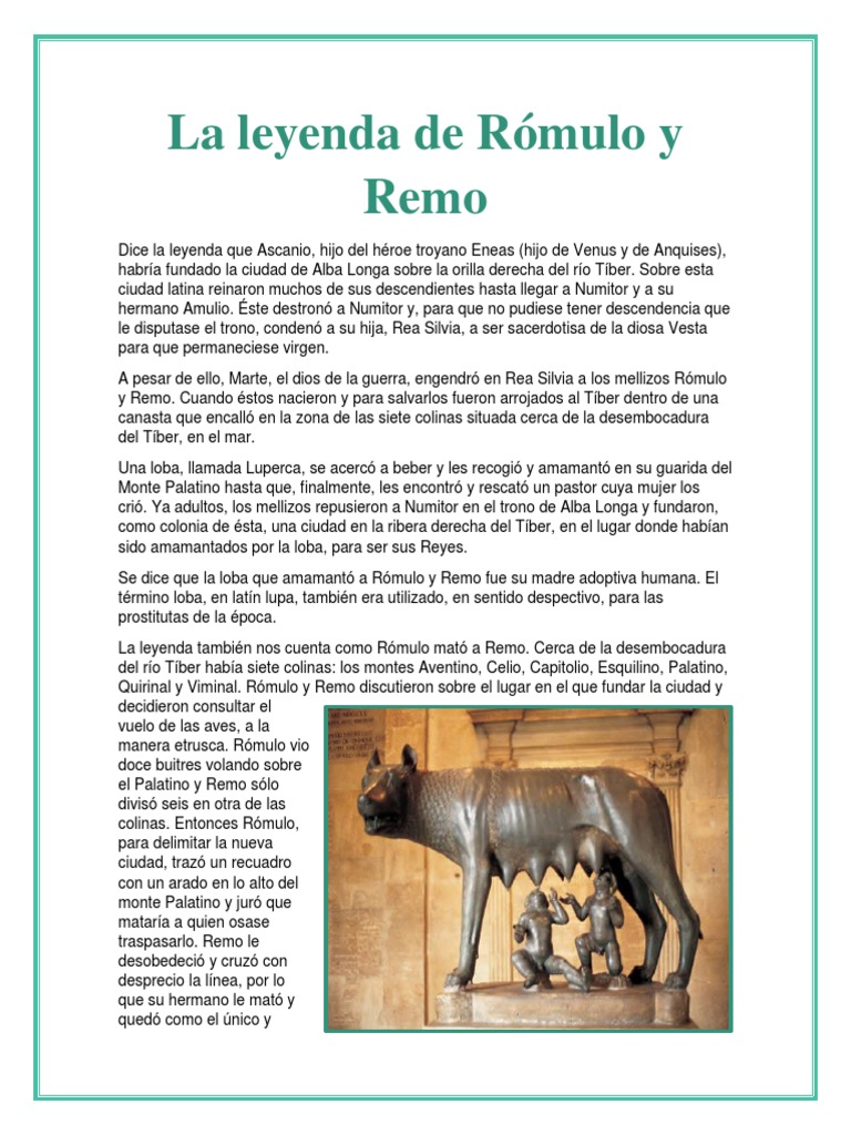 La Leyenda de Rómulo y Remo | PDF