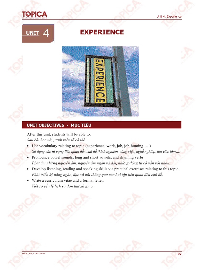 Unit 4 Experience | PDF