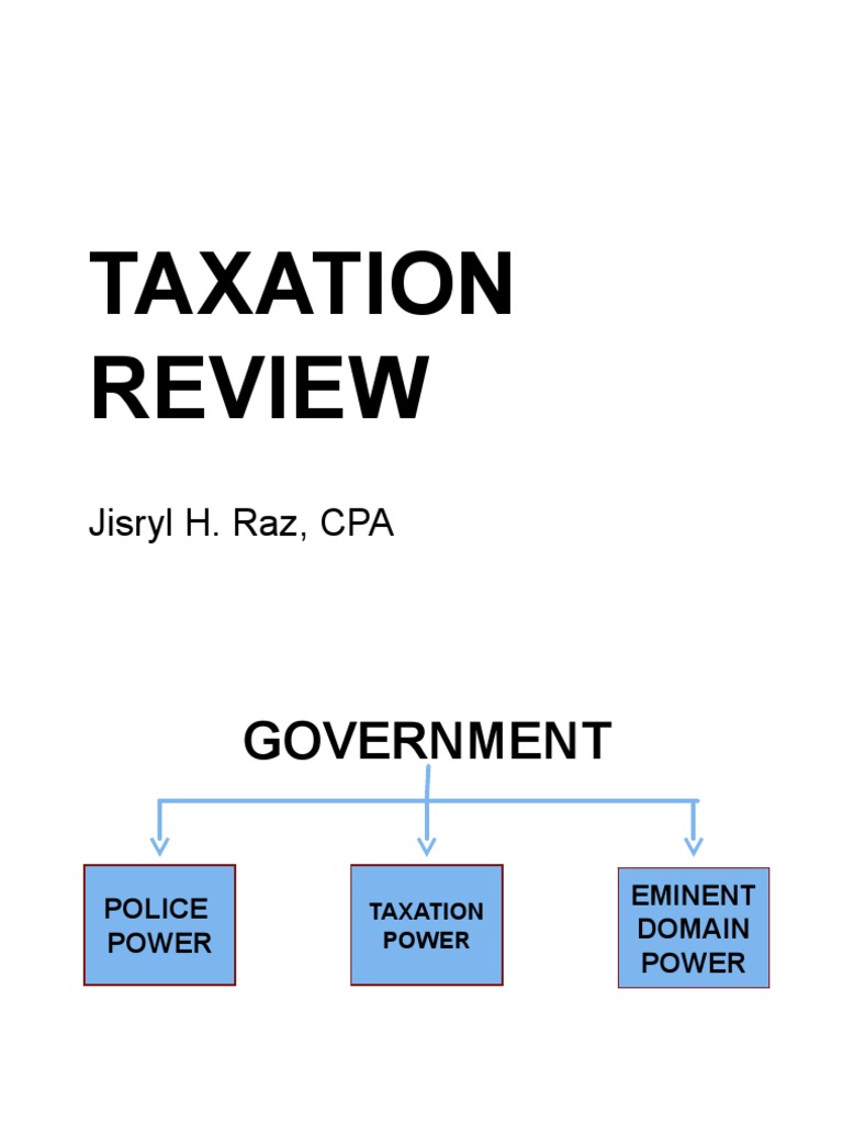 Taxation Review Lecture | PDF | Capital Gains Tax | Tax Deduction