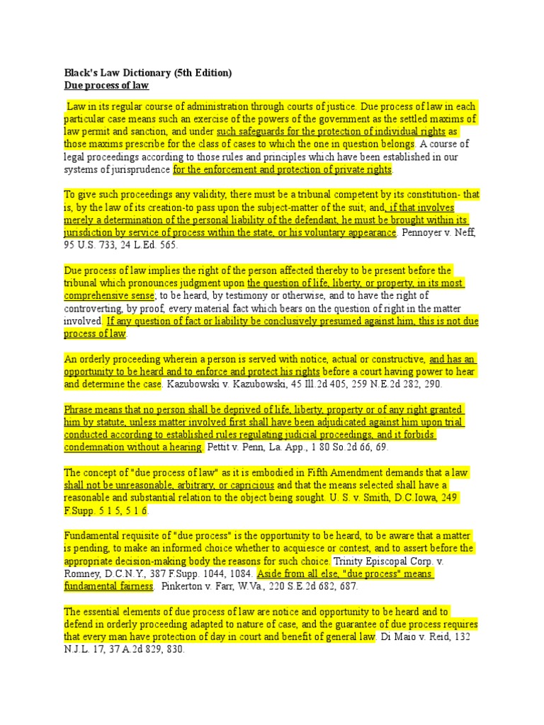 Due Process of Law | Due Process Clause | Due Process