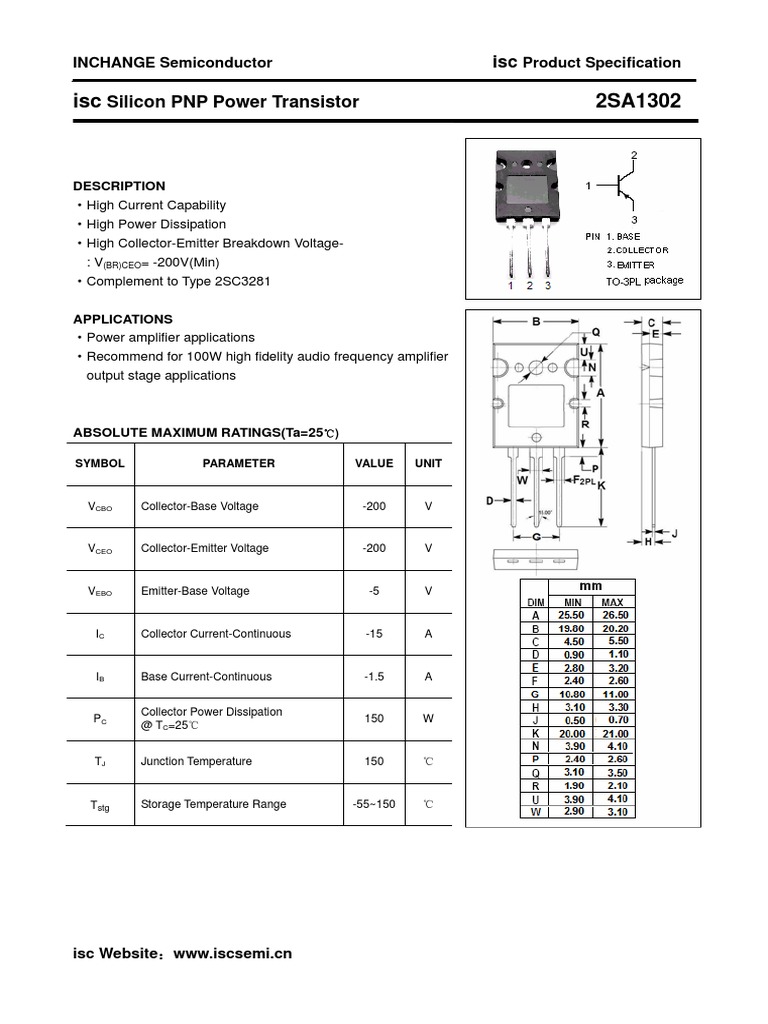 2sa1302 - 2SC3281 | PDF