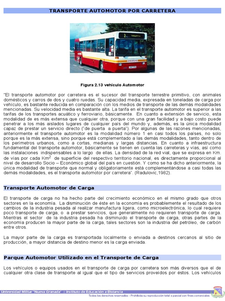 Transporte Automotor Por Carretera | PDF | Camión | Transporte