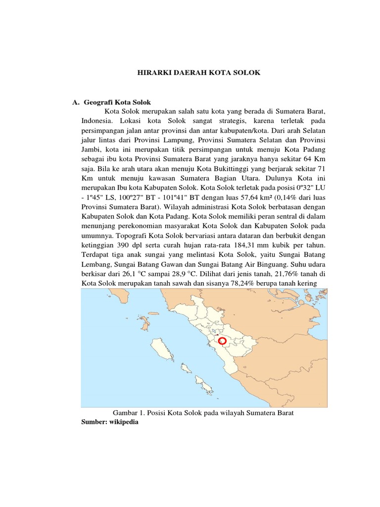 Geografi Kota Solok | PDF